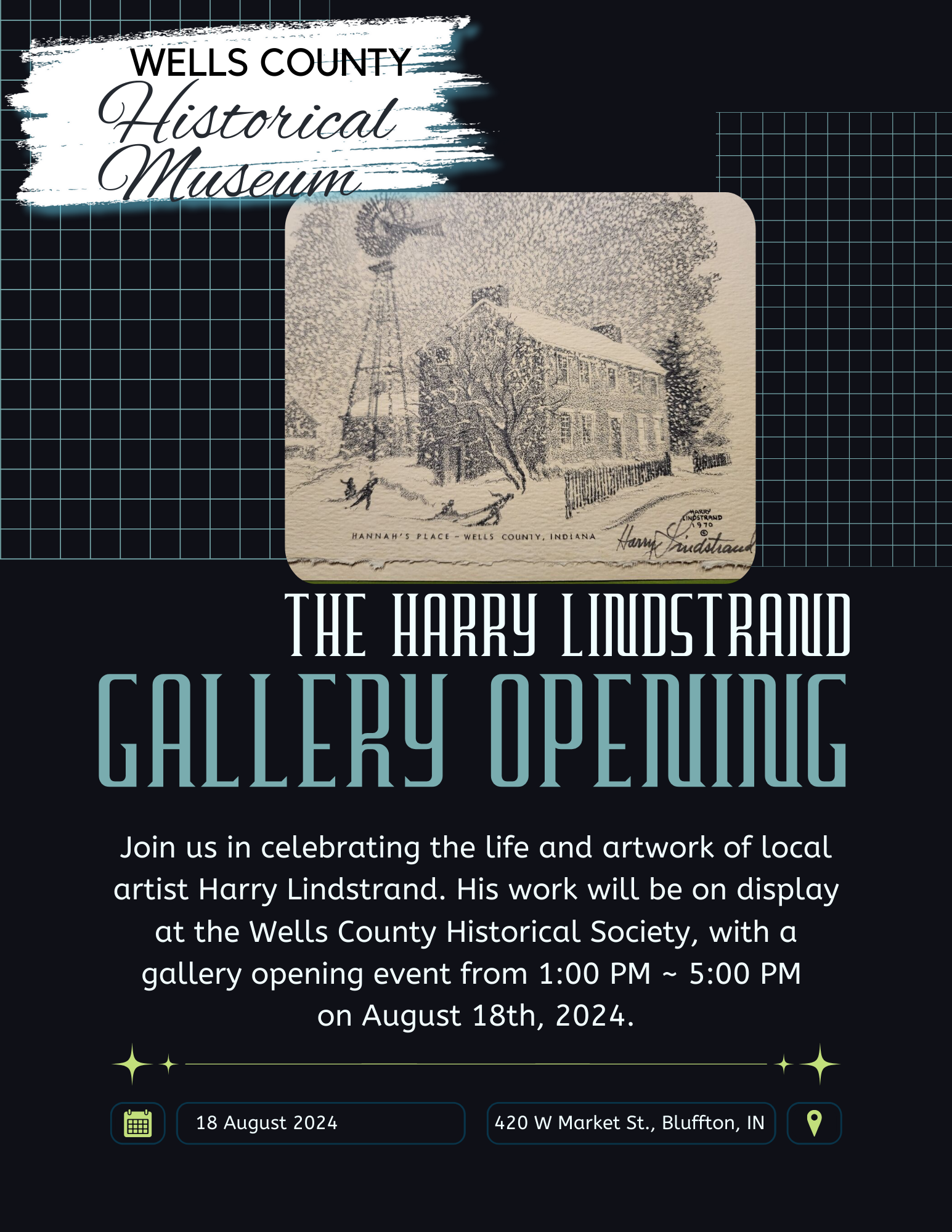 Harry Lindstrand Gallery Event – Wells County Historical Society and Museum